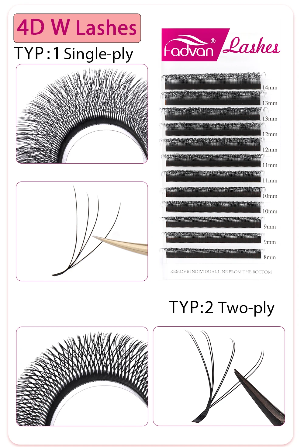 Fadvan 3d 4d 5d 6d W Y Shape Volume Eyelash Extension Individual False ...