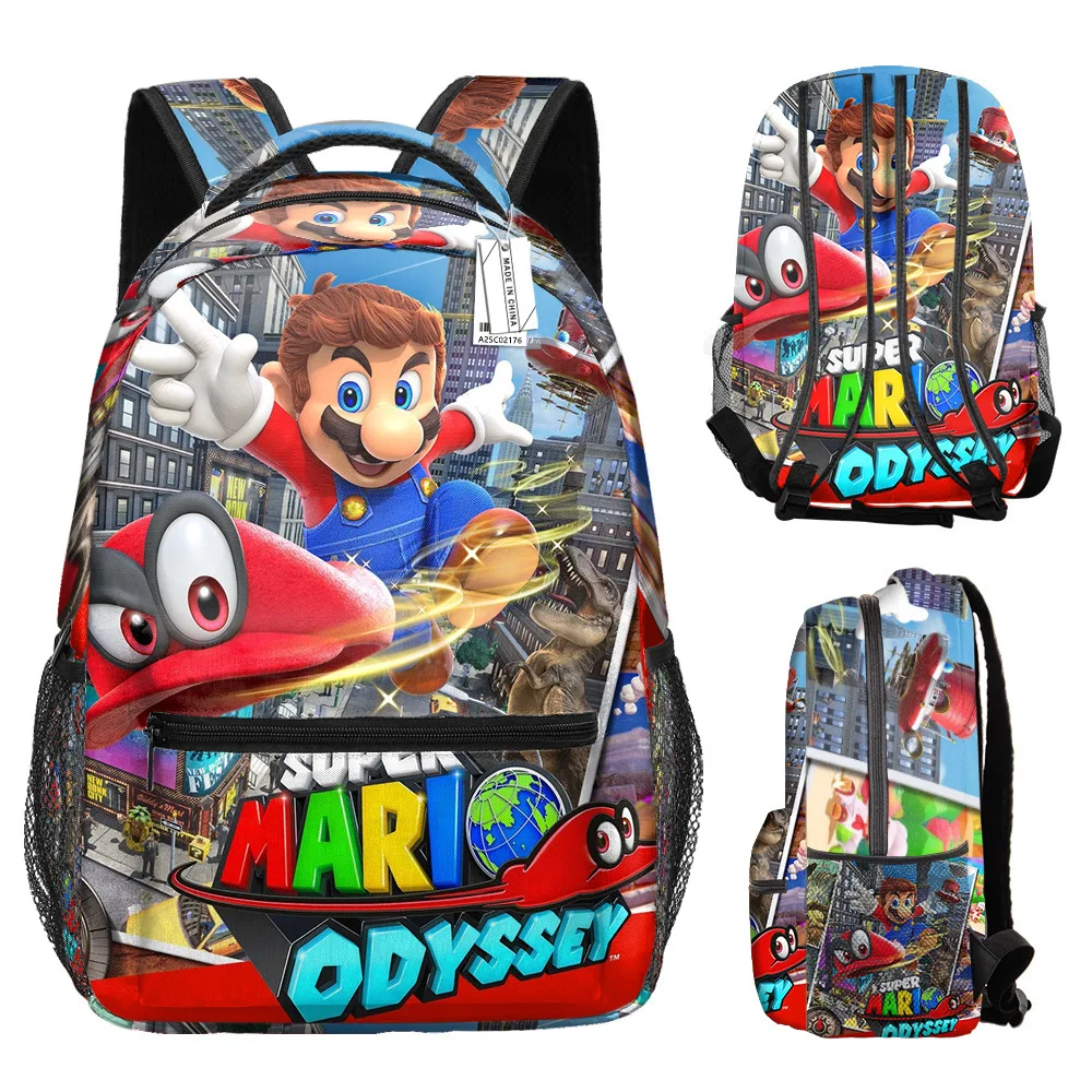 Spot Super Mario Student School Bag Cartoon Backpack Mario Supermario ...