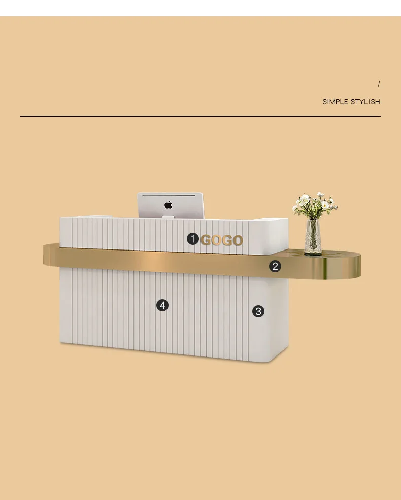 Modern Cash Table Register Retail Wooden Counter Cashier