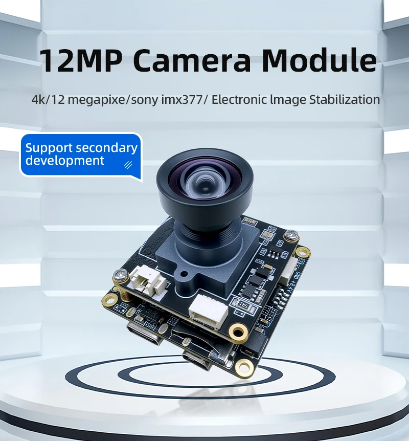 OEM Mini Wireless 12MP IMX377 Camera Module with EIS 4K M12 Lens for 3D ...