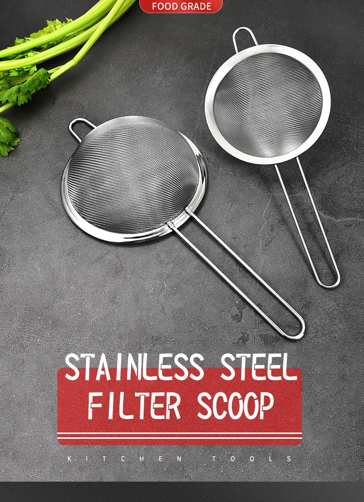 Stainless Steel Mesh Spoon Strainer Tool For Kitchen & Odm