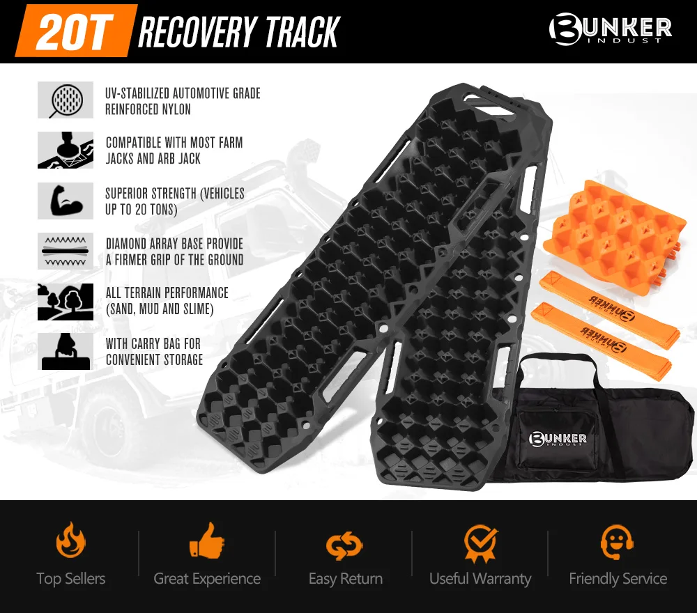 BUNKER INDUST Nylon Rubber Recovery Tracks - Heavy Duty