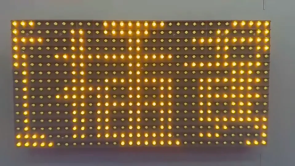 Outdoor Indoor Yellow Single Color P10 Led Display Screen Panel Led ...