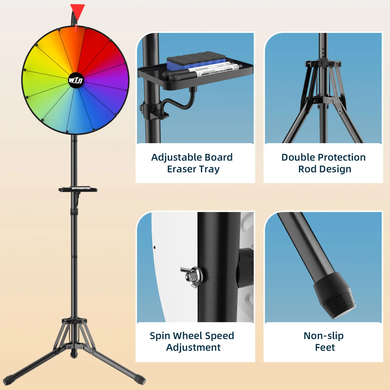 Cydisplay 16 Inch Prize Spinning Wheel Games Tripod Heavy Duty Custom ...