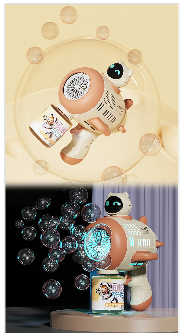12 Holes Airplane Light Up Machine Automatic Bubble Shooter Gun - Buy ...