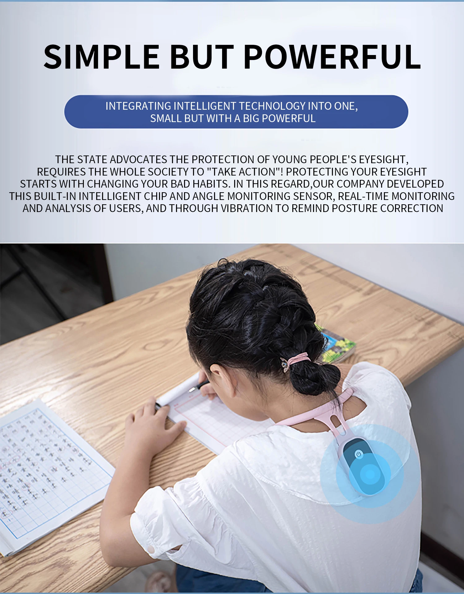 High Quality Back Brace Straightening Reminder Vibrates Sensor ...