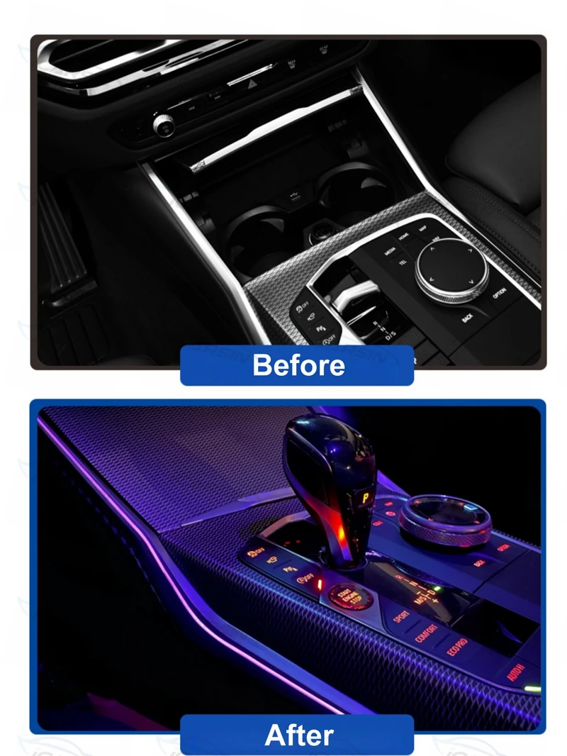 G20 Ambent Lighting Center Console Light Trim for BMW G22 M3 M4 M340i