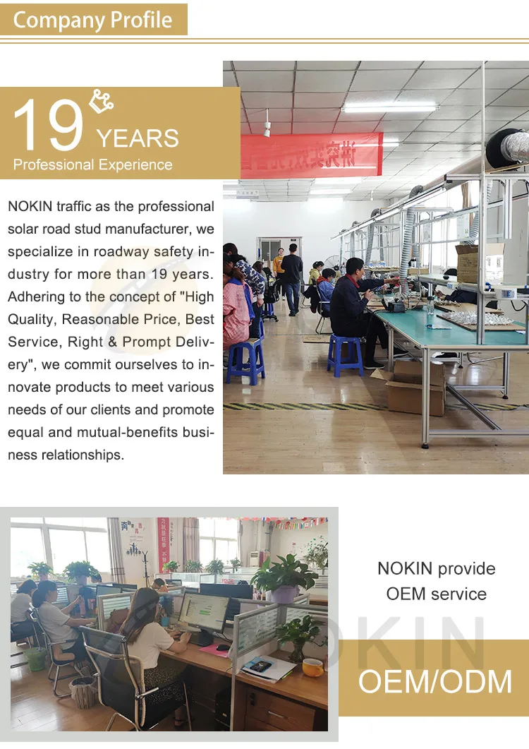 NOKIN Reflective Pavement Studs - Durable and Bright