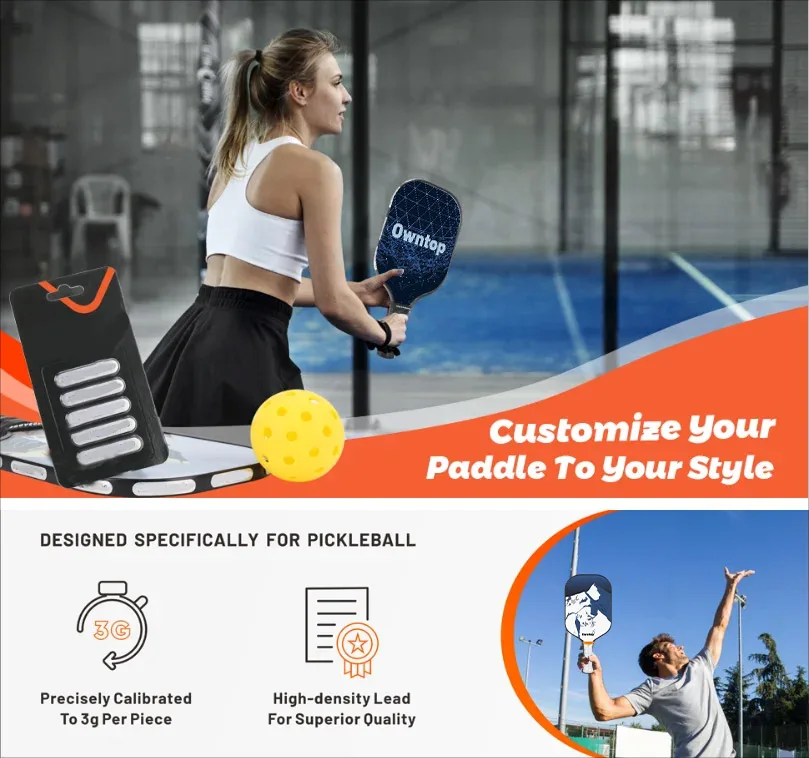 Custom 10 Strips 3g Heavy Weight True Lead Tape Pickleball Paddle Lead ...