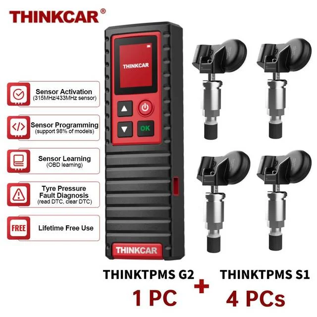 Thinkcar Thinktpms G2 Tpms Car Tire Pressure Diagnostic Tool Plus 4 Pcs ...
