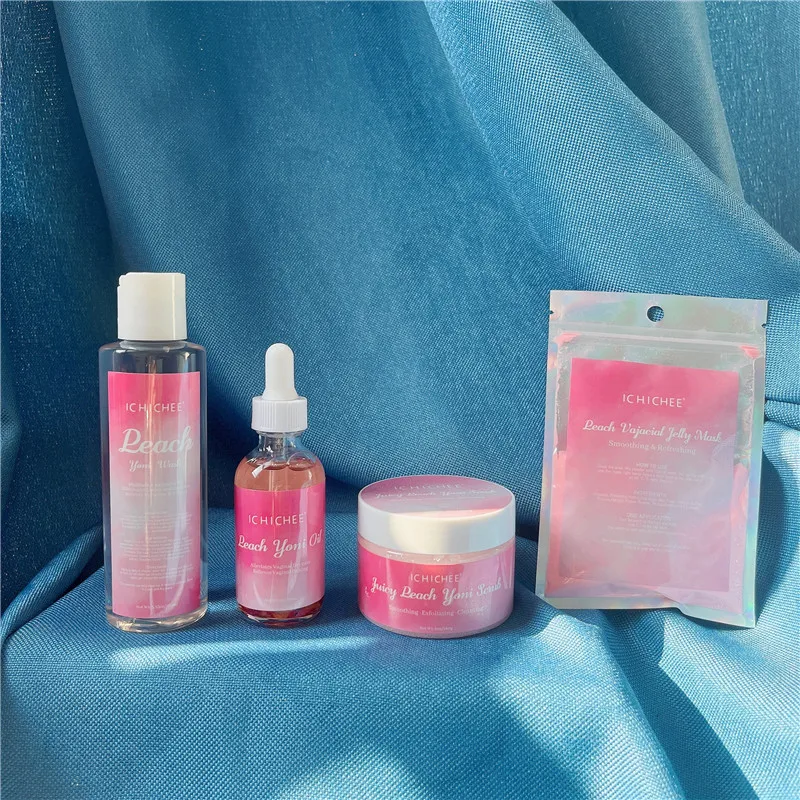 Yoni Scrub Body Scrub Jar Peach - Private Label Containers