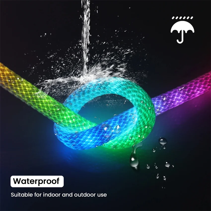 360 Degree Led Rope Strip Silicon Tube Waterproof Ip65 Round Led Neon ...