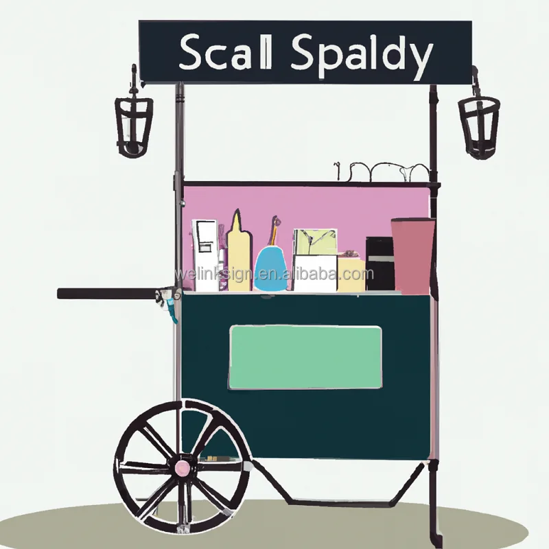 Modern Style Creative Street Sale Vending Cart - FLOWVISUAL