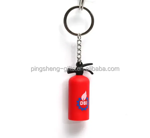 Custom Pvc Rubber Silicone Logo 3d Shape Key Chains Keyring Fire ...
