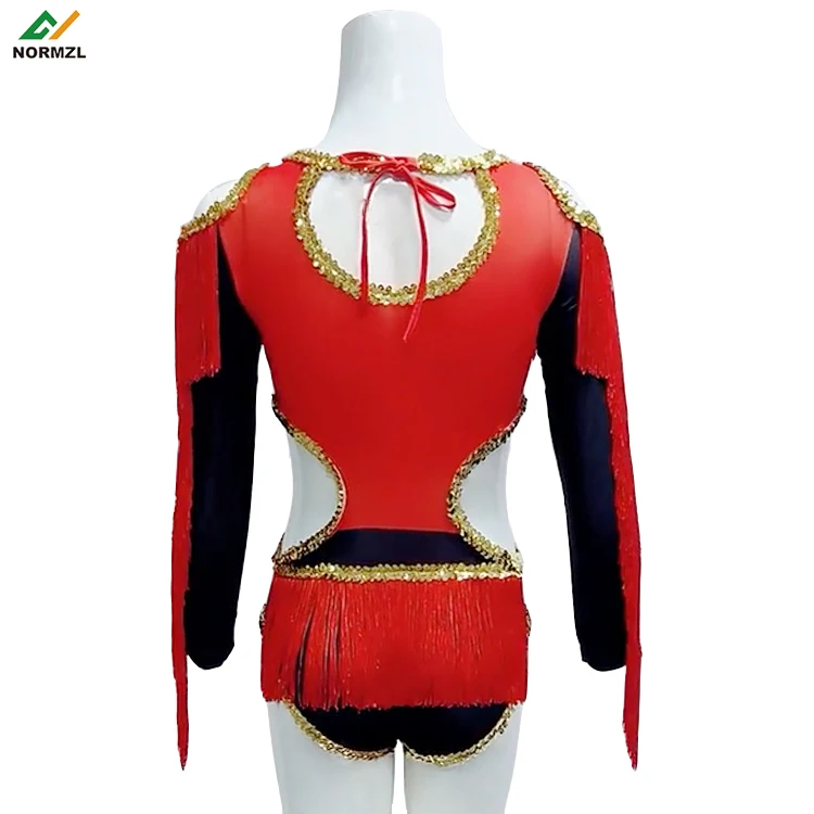 Wholesale Dance Team Sexy Red And Gold Majorette Uniform Custom Dance ...