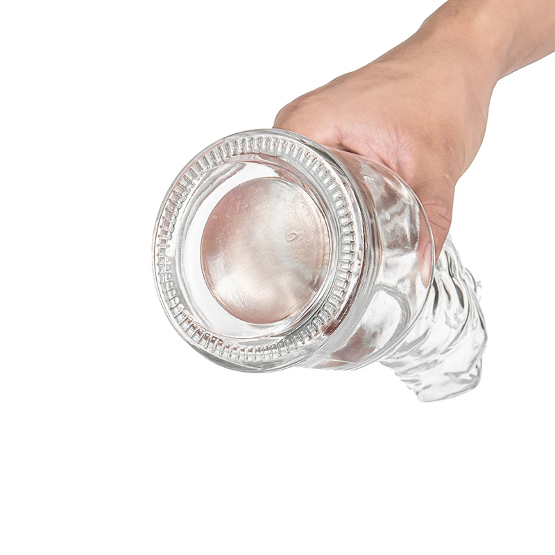 Clear Transparent 500ml 750 Ml Raised Bottom Cork Lid Liquor Glass Wine ...