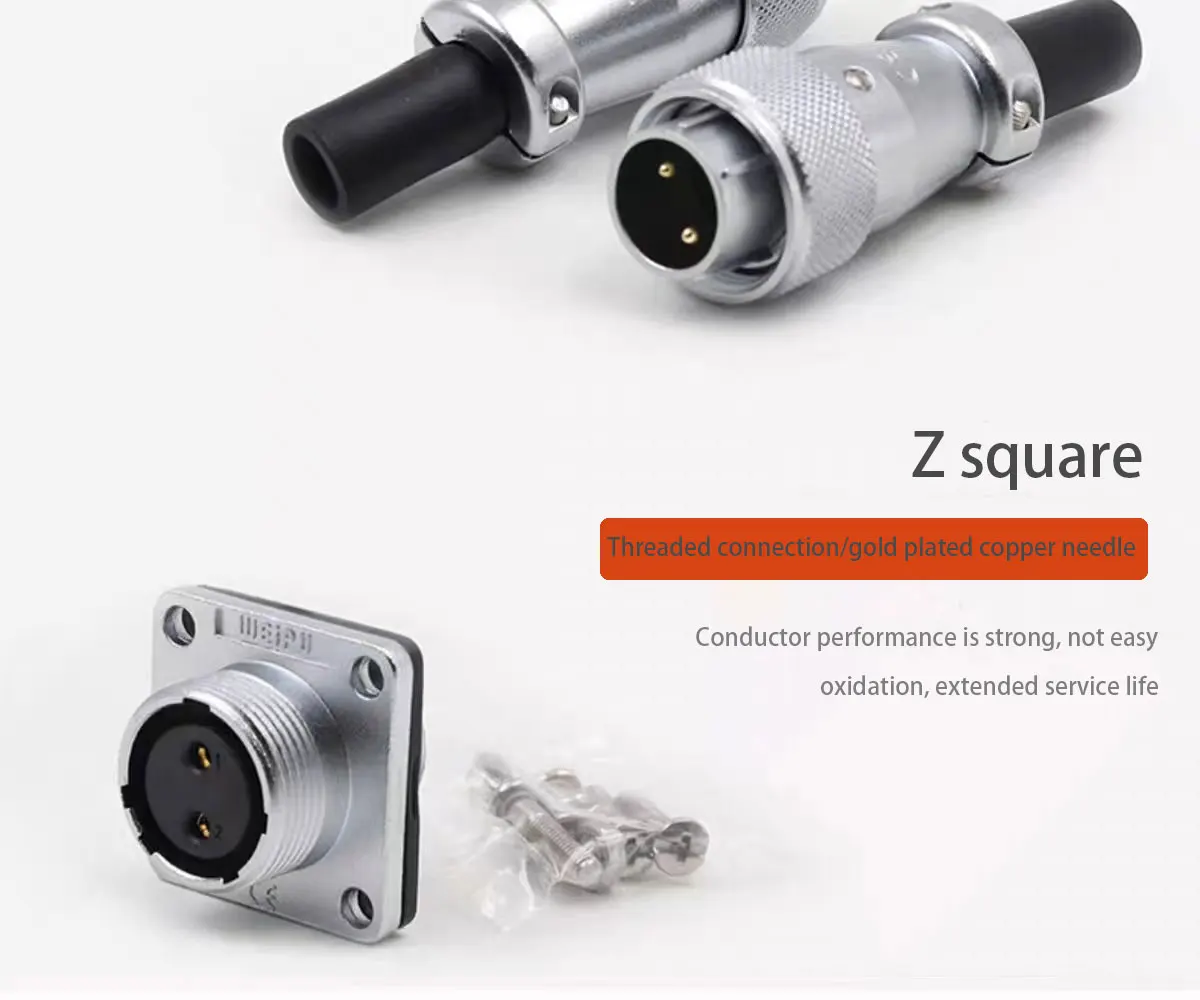 Waterproof Weipu Connector 2 Pin Ws16 Ws16k3tq Ws16j3z Flange Panel ...