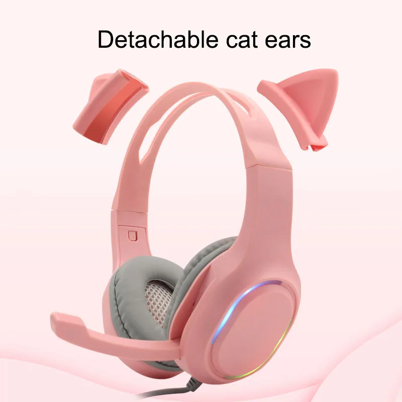 Over Head Cat Ear Headphone Headset Cat Shaped Led Changing Bt Wireless ...