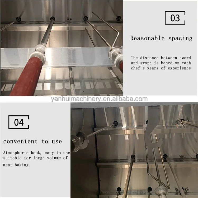 Gas Doner Kebab Shawarma Machine Electric Turkey Grill Machine Meat ...