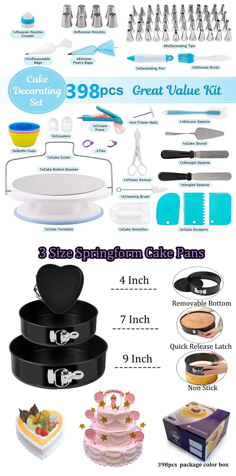 137/110/84pcs Cake Decorating Tools Kit Pastry Baking Utensils With ...