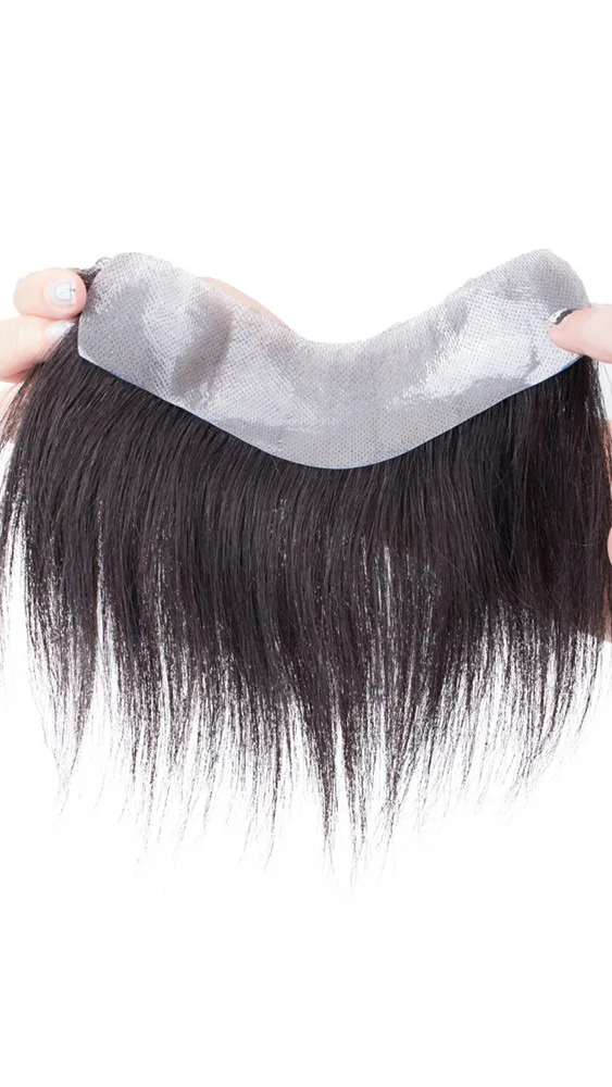 Forehead Toupee For Men Hair Patch Pieces V-loop Thin Skin Pu Front 100 ...
