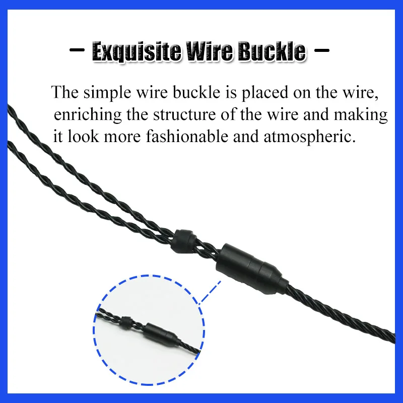 3.5mm Gold-plated Plug Black Twisted Headphone Extension Cable Suitable ...