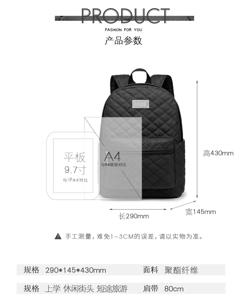 Kinmac Embroidery Laptop Backpack - Waterproof & USB Port