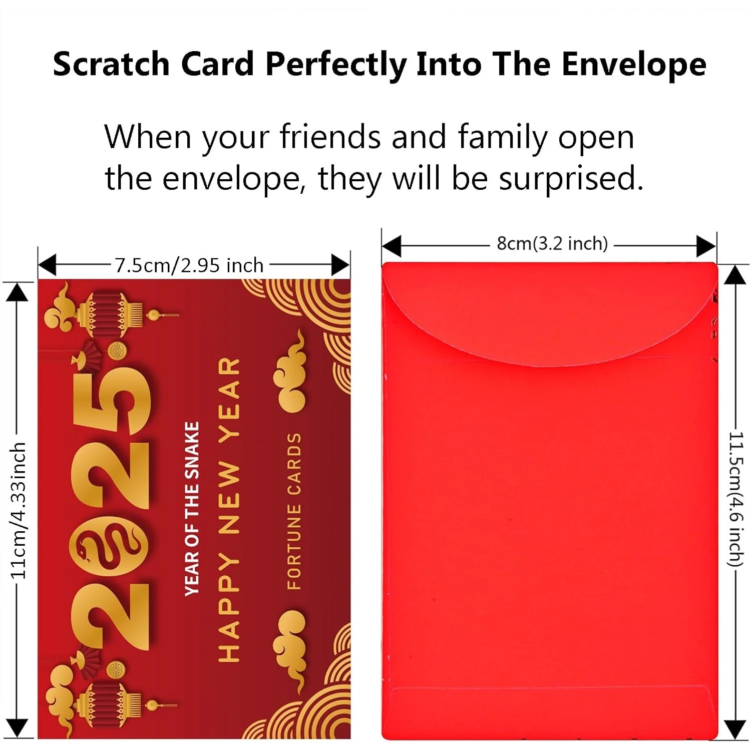 Chinese Lunar New Year 2026 Scratch Off Card Game and Envelopes -Year ...