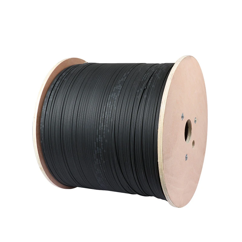 All Dielectric Outdoor Ftth Flat Fiber Optical Cable 4core 6 Core 8 ...