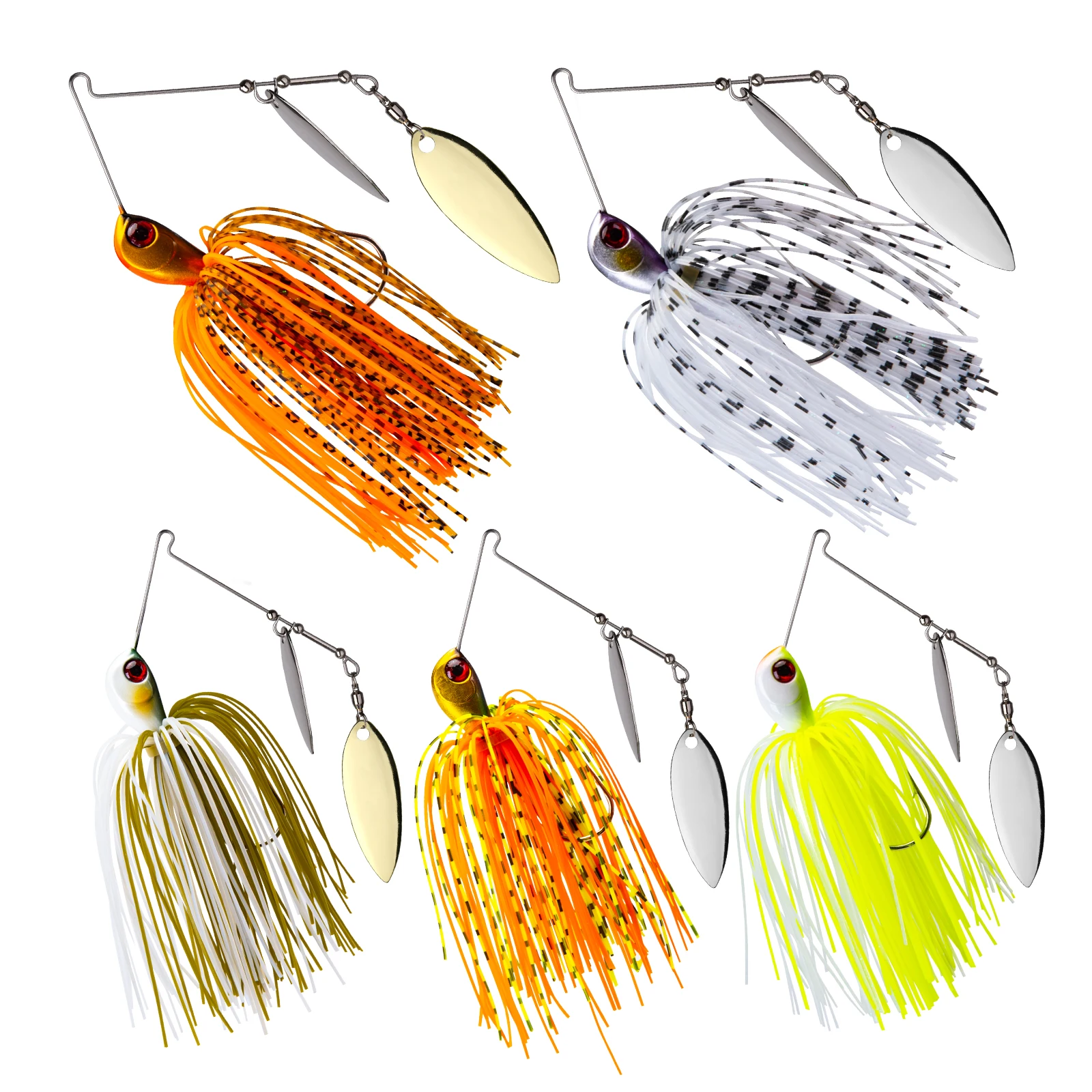 14g Fishing Lure Metal Spinner Bait for Bass Trout Pike Salmon Walleye ...