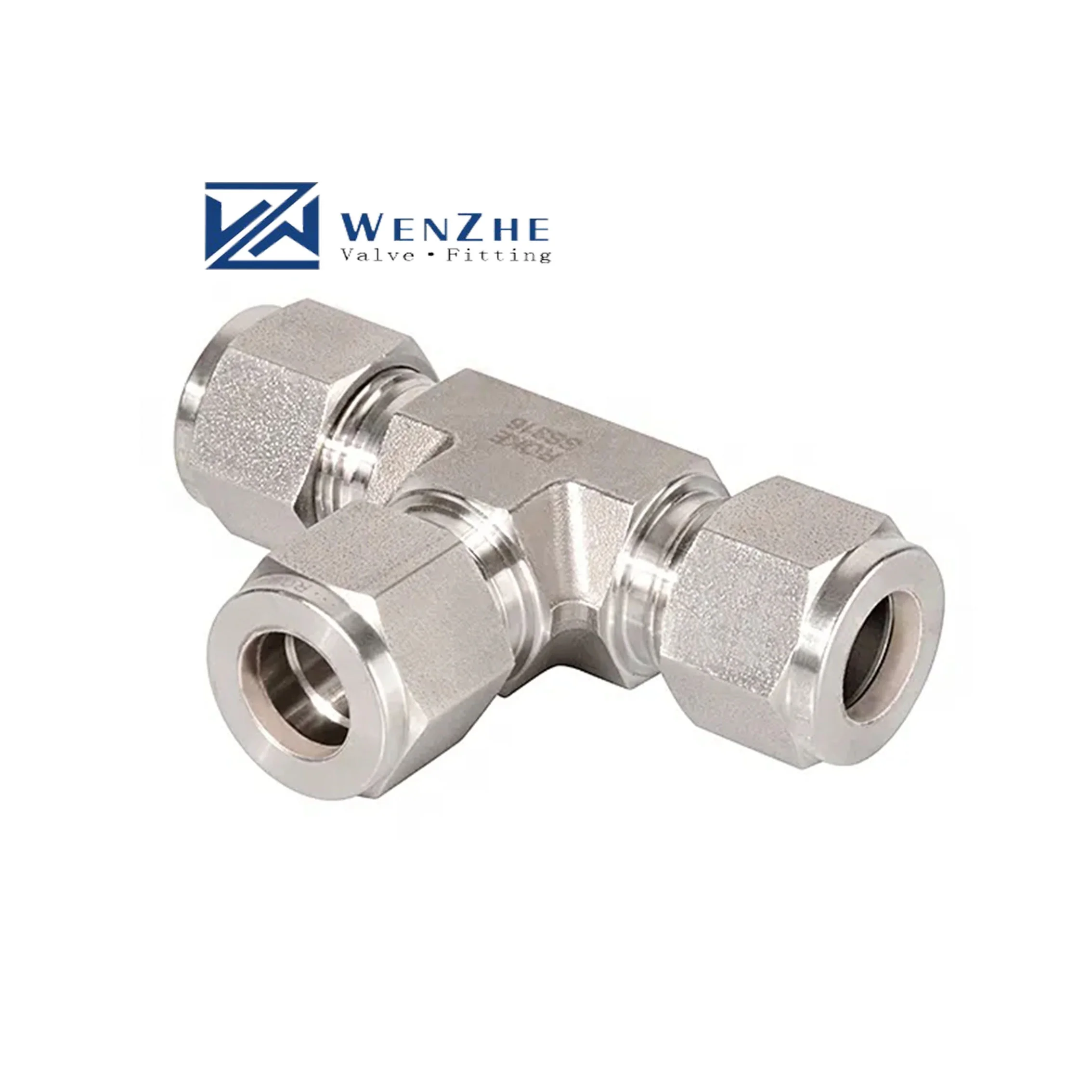 Ss316l/304 Stainless Steel Double Ferrules Union Tee Tube Fittings - Buy Compression Tube ...