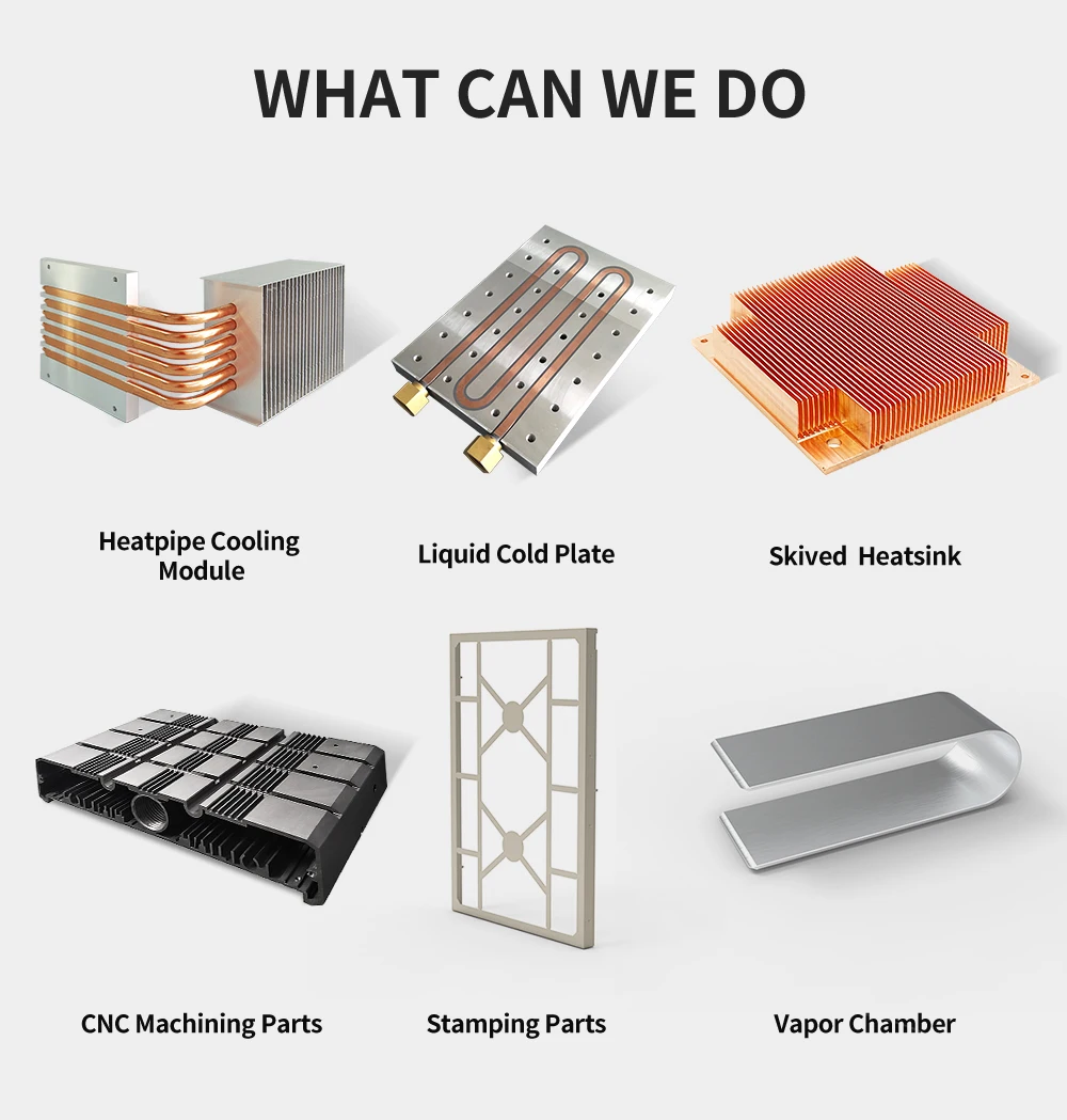 Ecotherm Aluminium 500w LED Heat Pipe Heatsink Custom Manufacturing