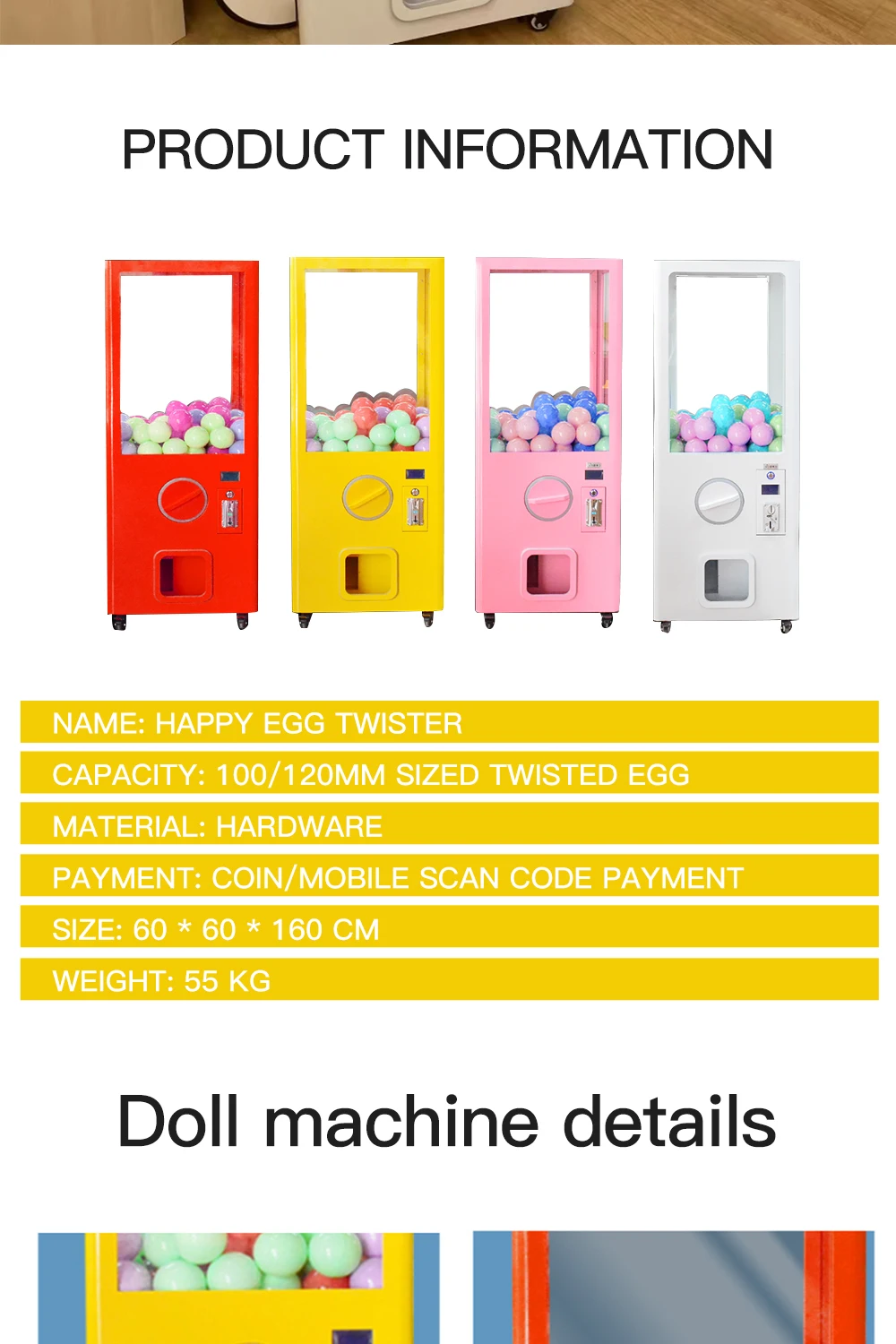 Wholesale Coin Operated Kids Attraction Gashapon Machine