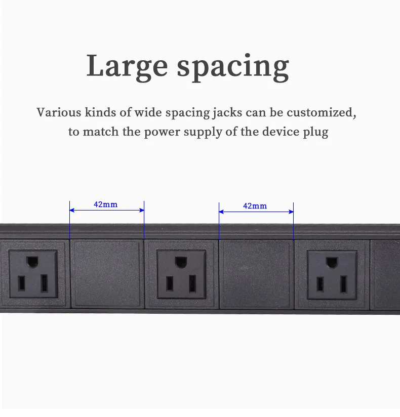 19 Inch Usa Type 6 Ways Socket Electrical Distribution Board Electric ...