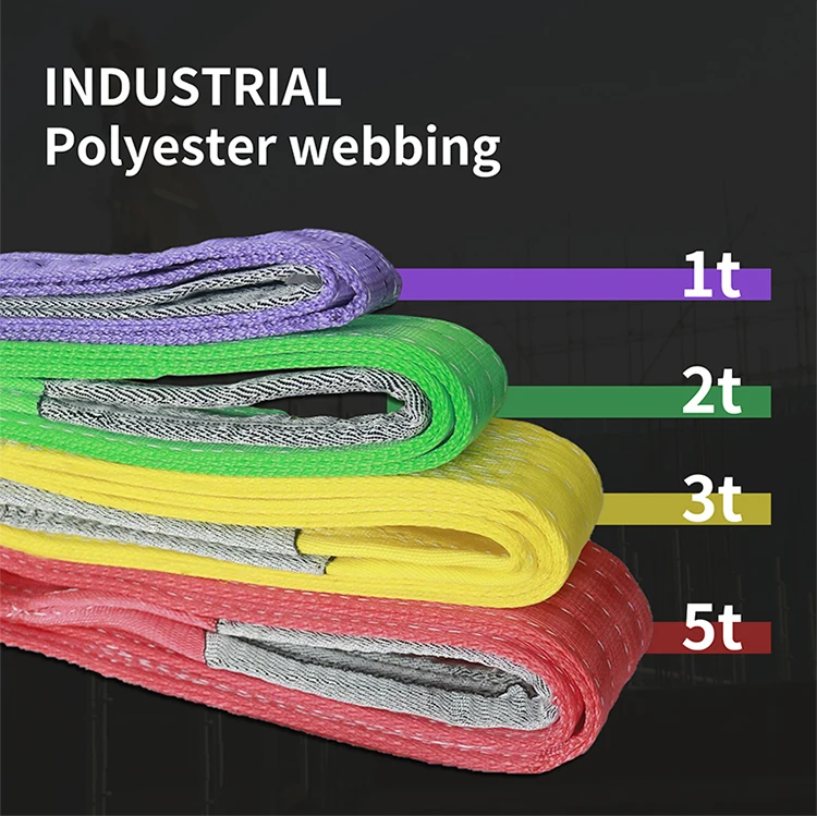 6 Ton Webbing Sling Belt / Factory Wholesale Price Eyes Flat Polyester ...