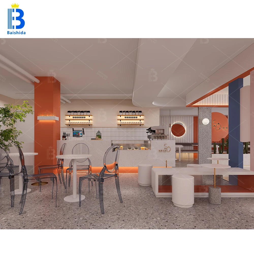 Custom Furniture Cafe Kiosk Restaurant Cabinet Coffee Shop Modular ...