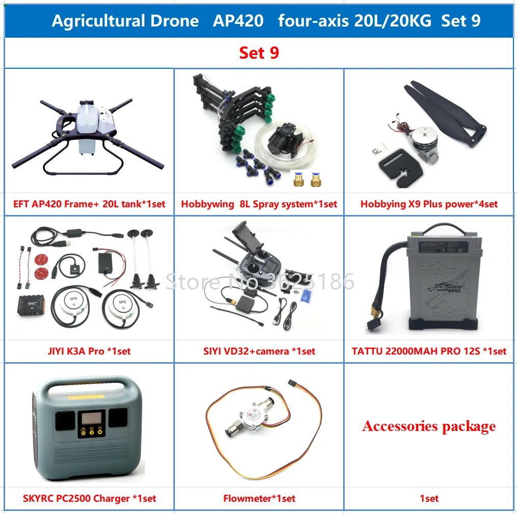 Xp420 Agricultural Drone 20l 20kg Frame Hobbywing X9 Plus Jiyi K3a Pro ...
