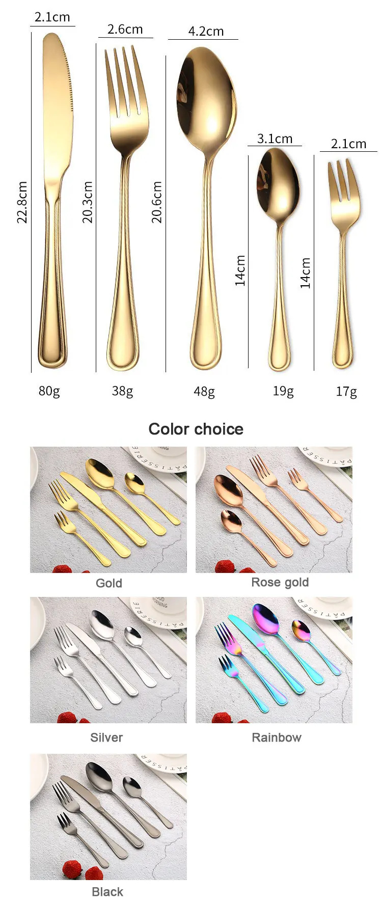 Silver Modern Inox Flatware - Luxurious Stainless Steel