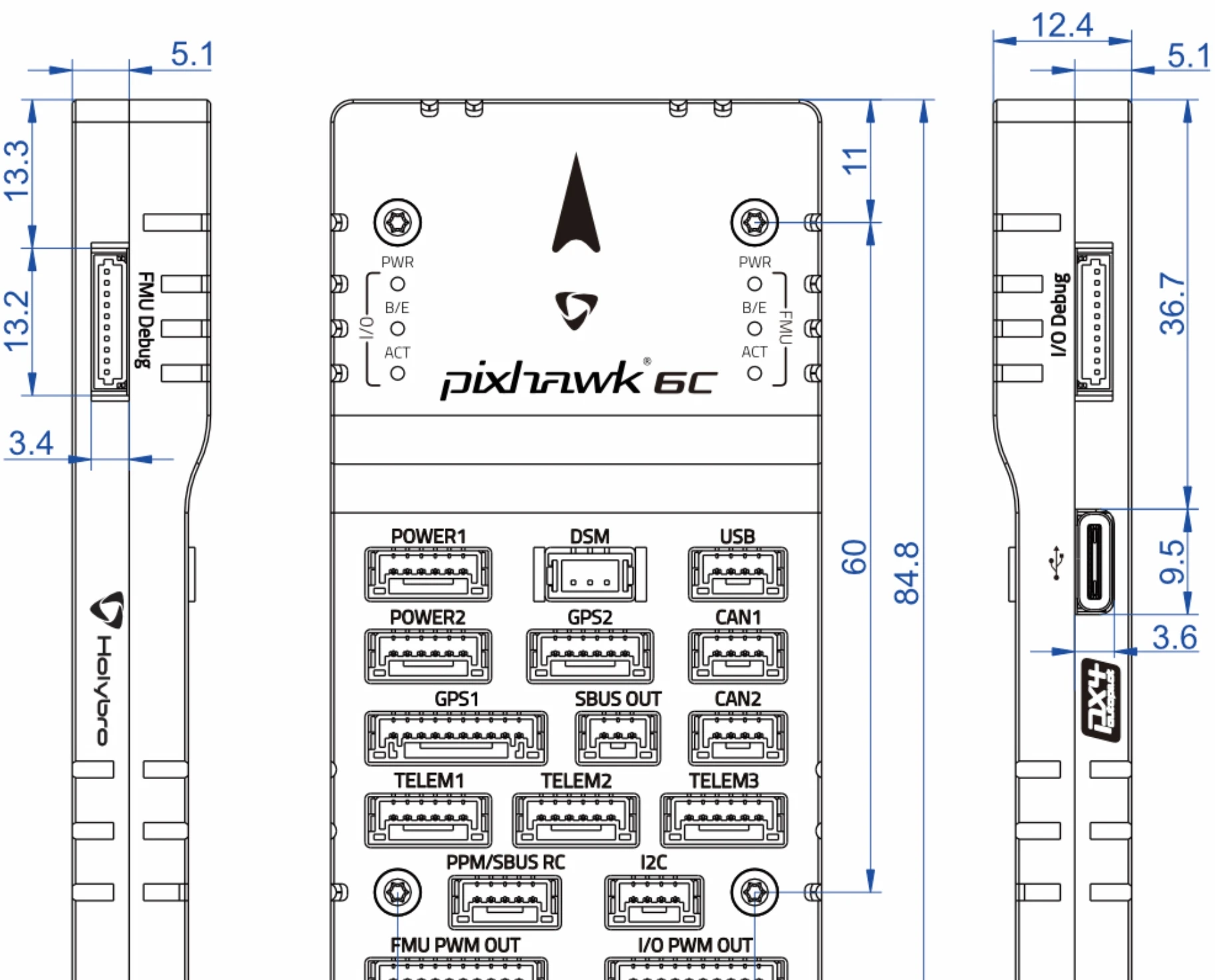 Holybro Pixhawk 6C PM02 M8N GPS Module for RC Multicopter