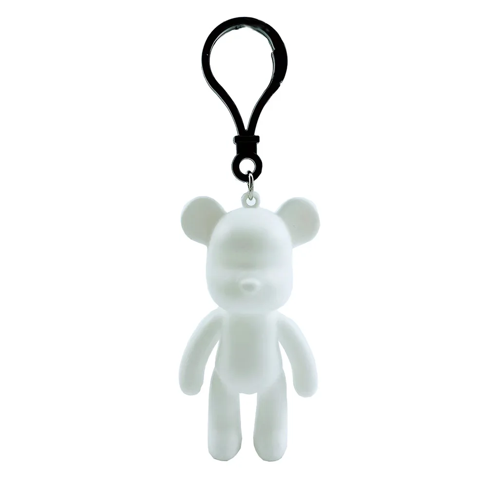 Fluid Bear Kits White Embryo Paint Set Keychain Fluid Violent Bear Diy Toys Handmade Creative ...