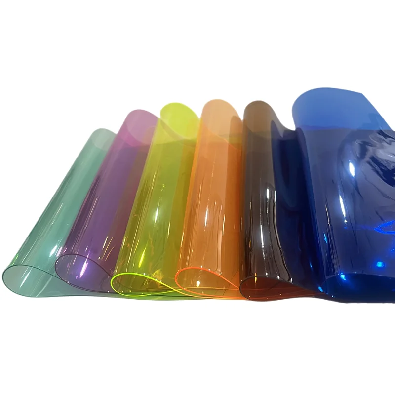 Colored Transparent Clear Pvc Film Vinyl Fabric For Plastic Handbag ...