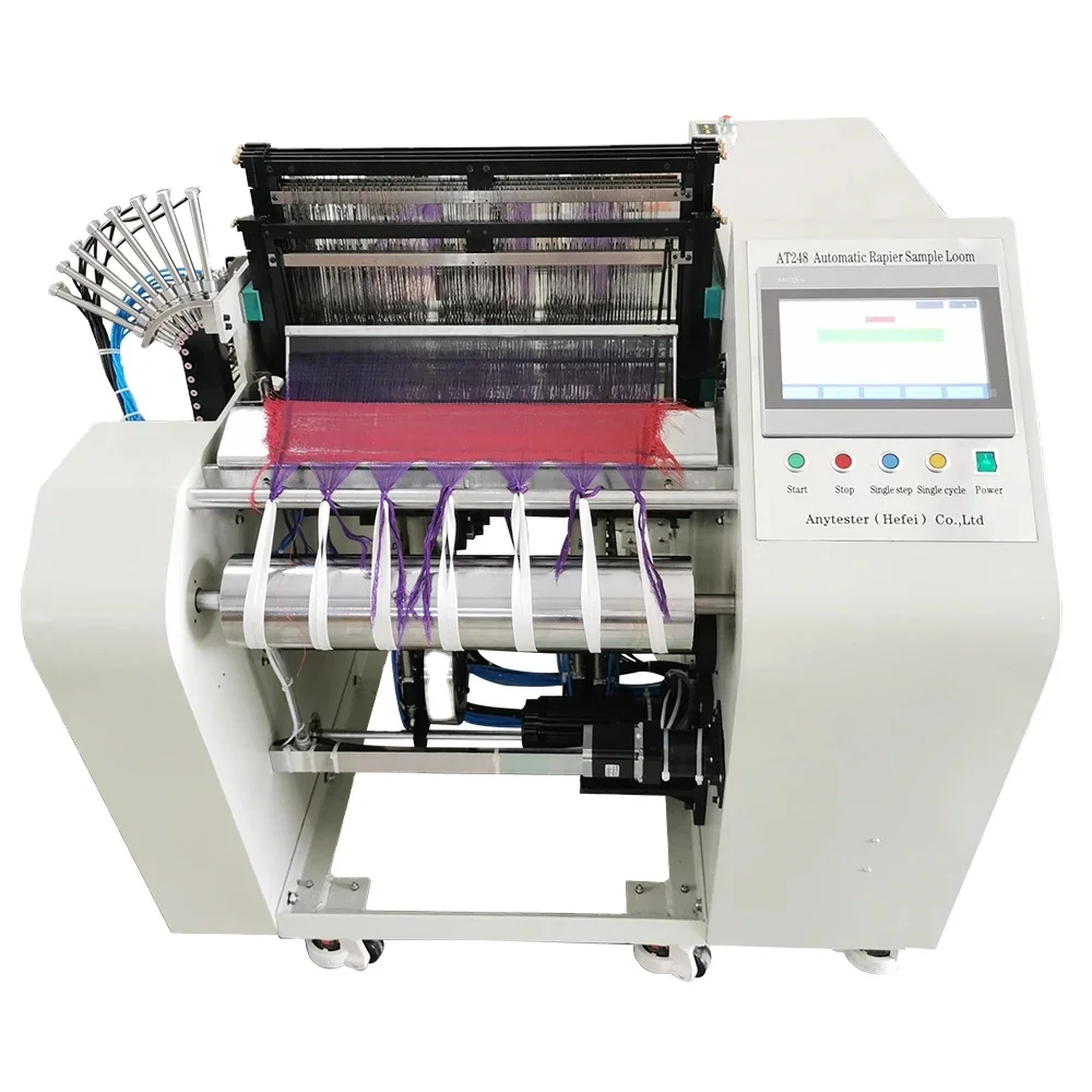 Automatic Yarn Dobby Rapier Sample Weaving Loom with 12 , 16 , 20 , 24 ...