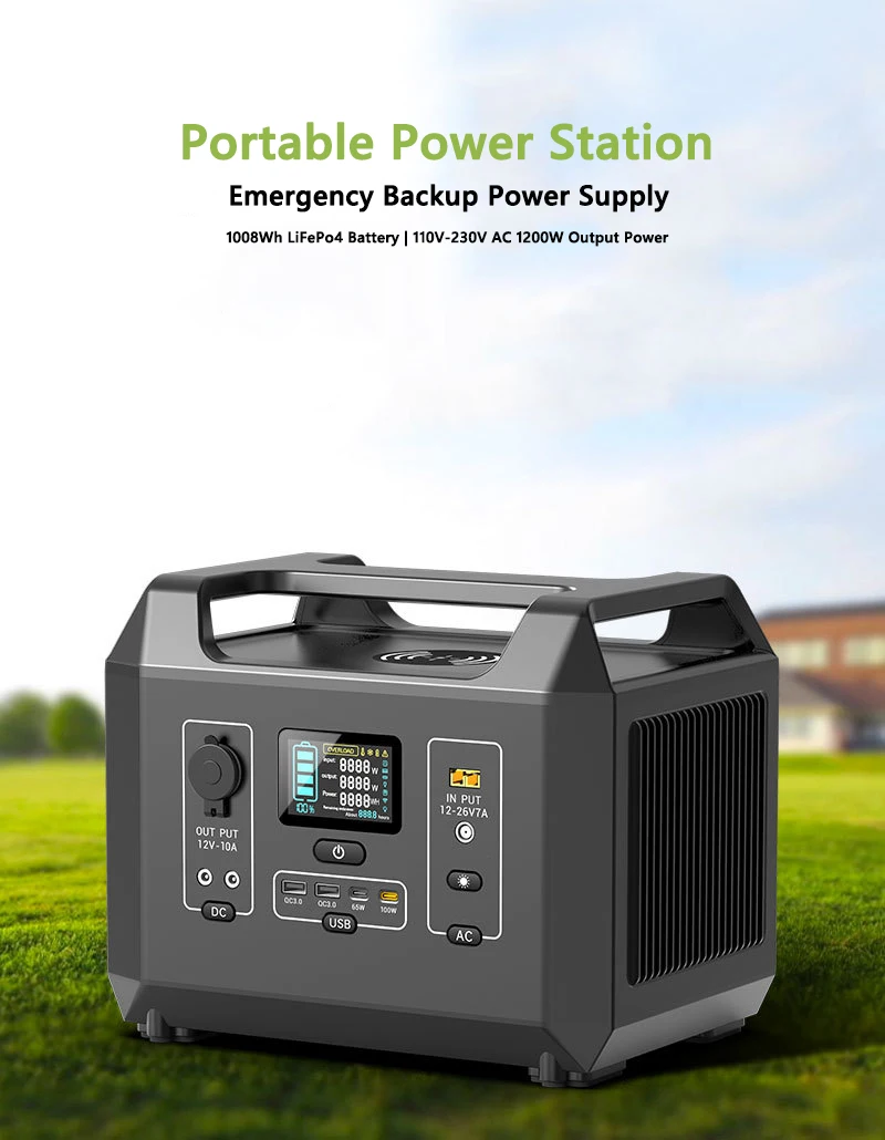 600W Wireless Portable Power Station - off Grid Solar Energy