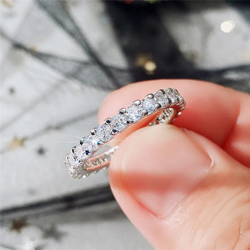 INS Fashion Inlaid Zircon Heart-Shaped Engagement Ring