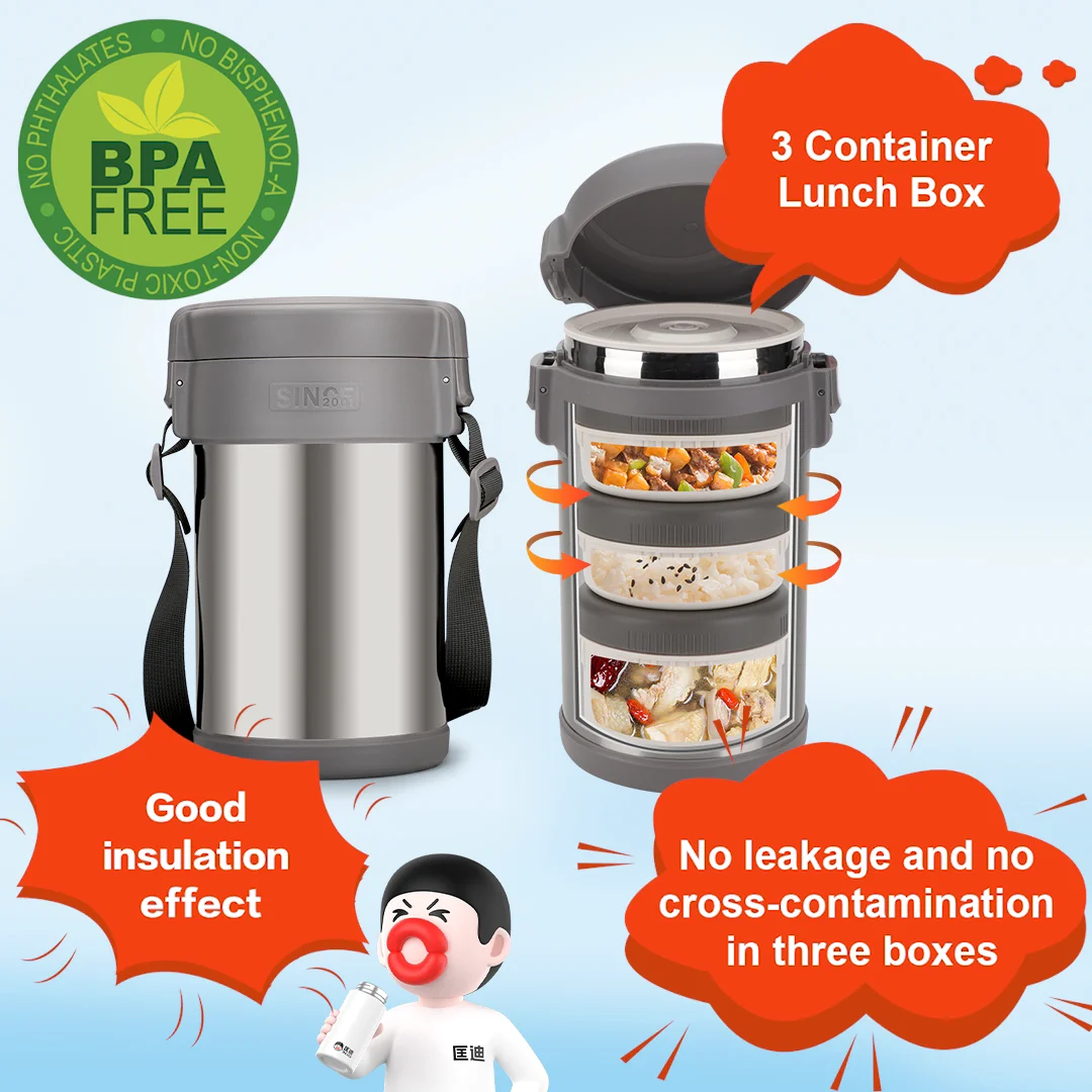 Customizable Logo Stainless Steel Food Flask Double Wall Vacuum ...