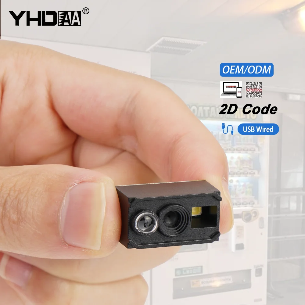 YHDAA Auto Sense Scanning Engine Qr Code Scanner Module RS232 2D CMOS Fixed Mount Barcode ...