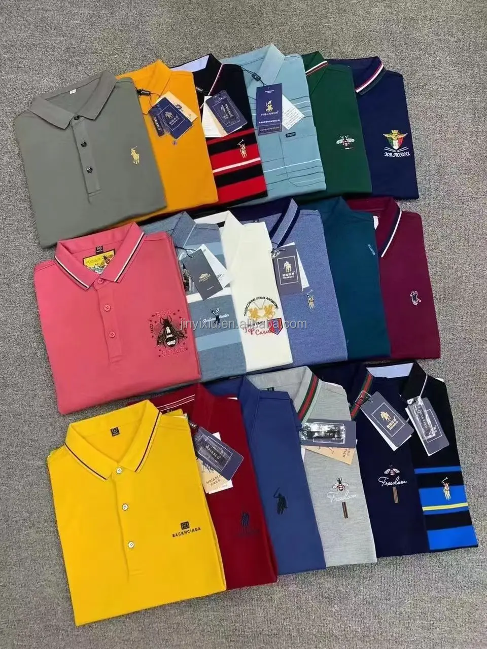Office Men's Summer Short Slim Fit Solid Color Polo Shirt Business ...