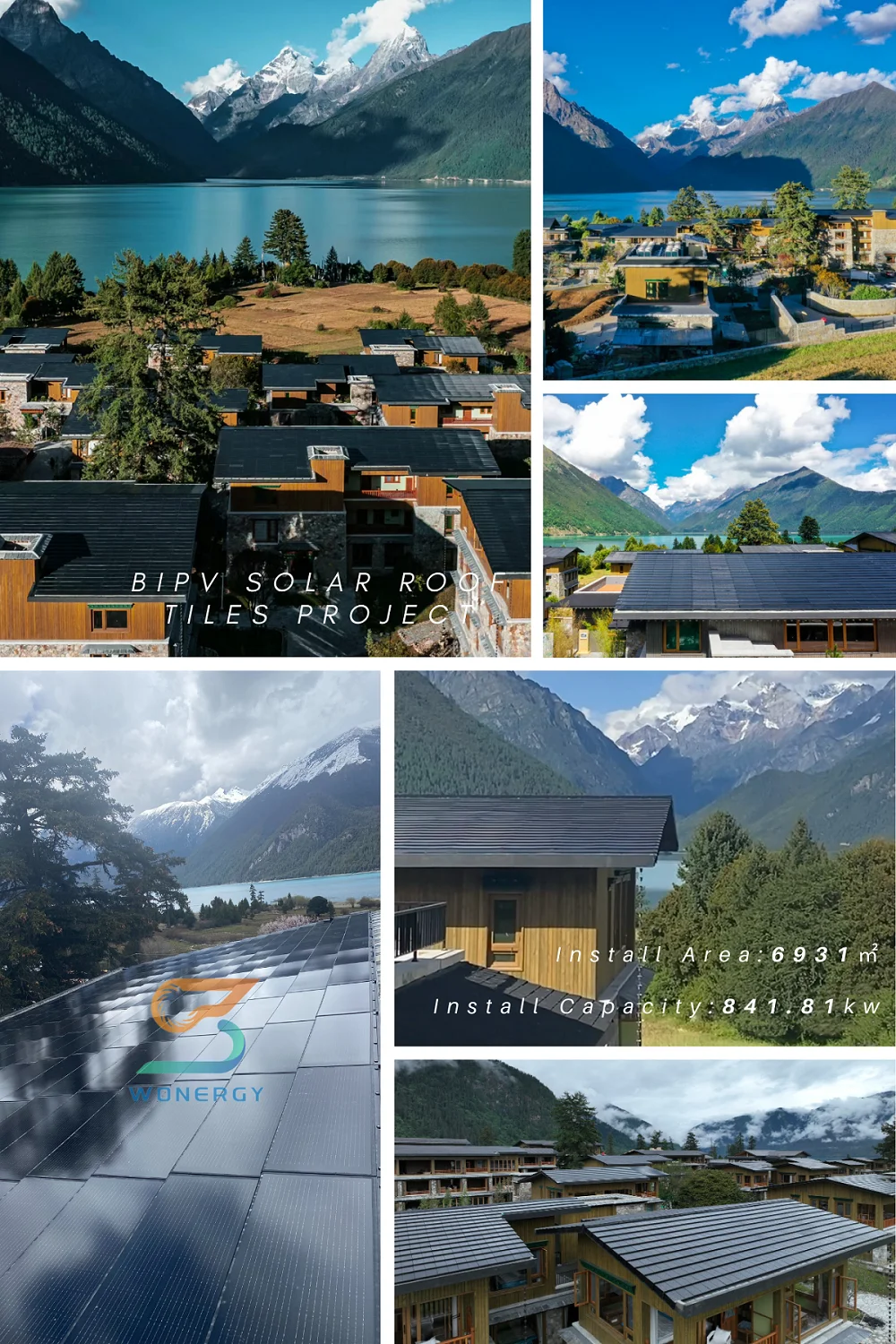 Solar Cell Light Solar Roofing Sheet 95watt Shingle Tiles