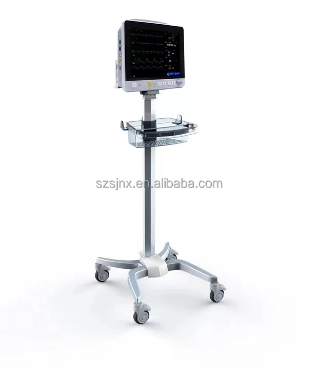 Stainless Steel Ecg Monitor Trolley Cart Hand Carts Trolley Adjustable ...