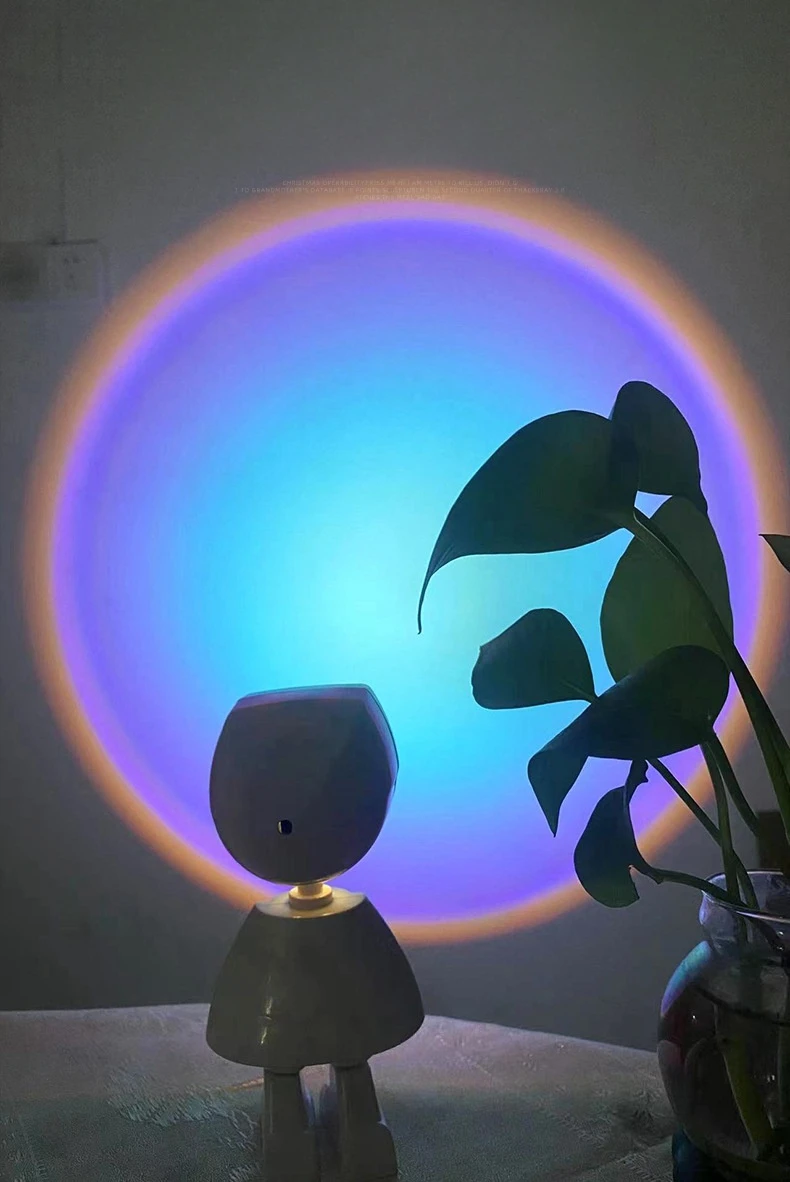 LED Lights - Popular USB Sunset Projector Robot Night Light